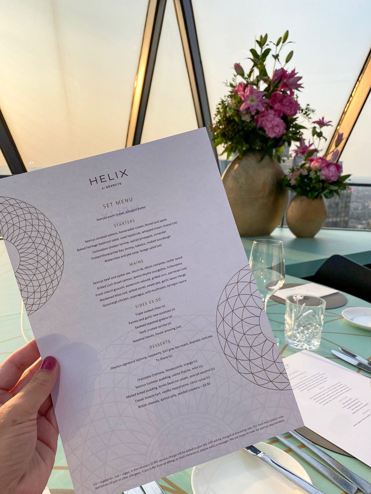 Dinner at Searcys at The Gherkin - London's most iconic skyscraper!